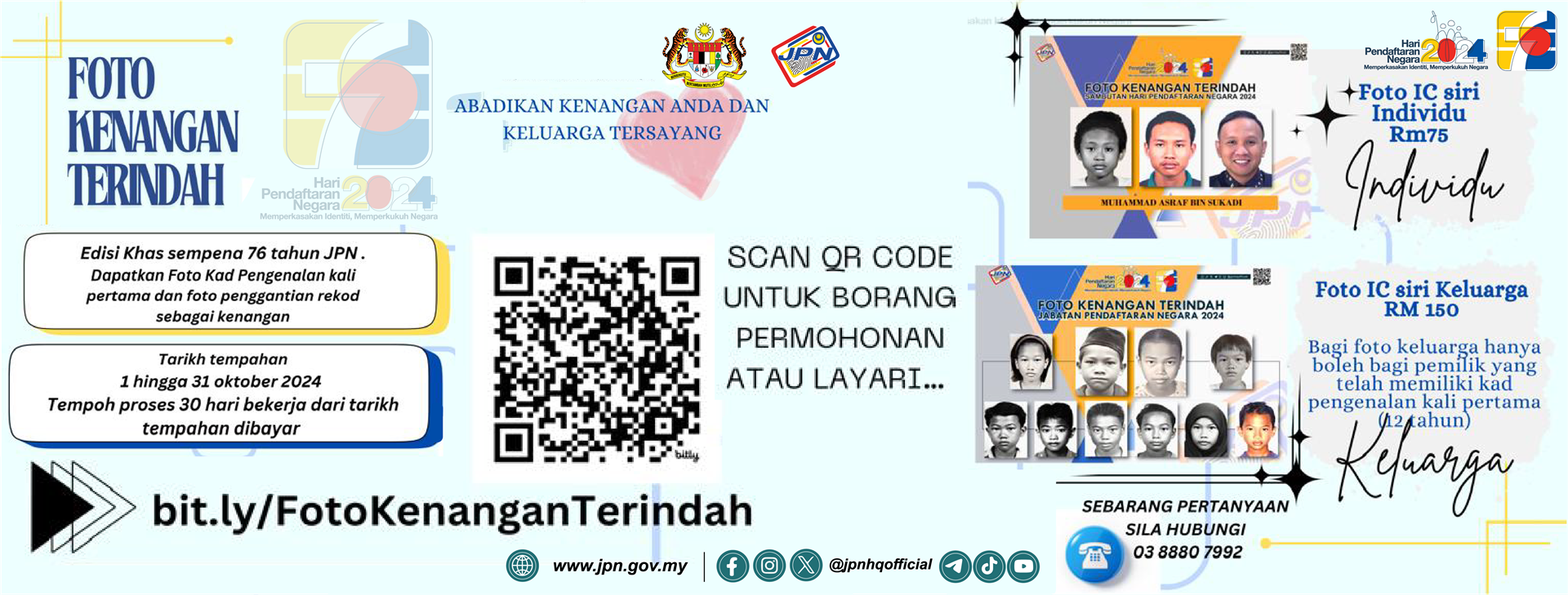 Jabatan Pendaftaran Negara Lancar Tempahan Foto Kenangan Terindah Sempena Sambutan 76 Tahun | mDaily