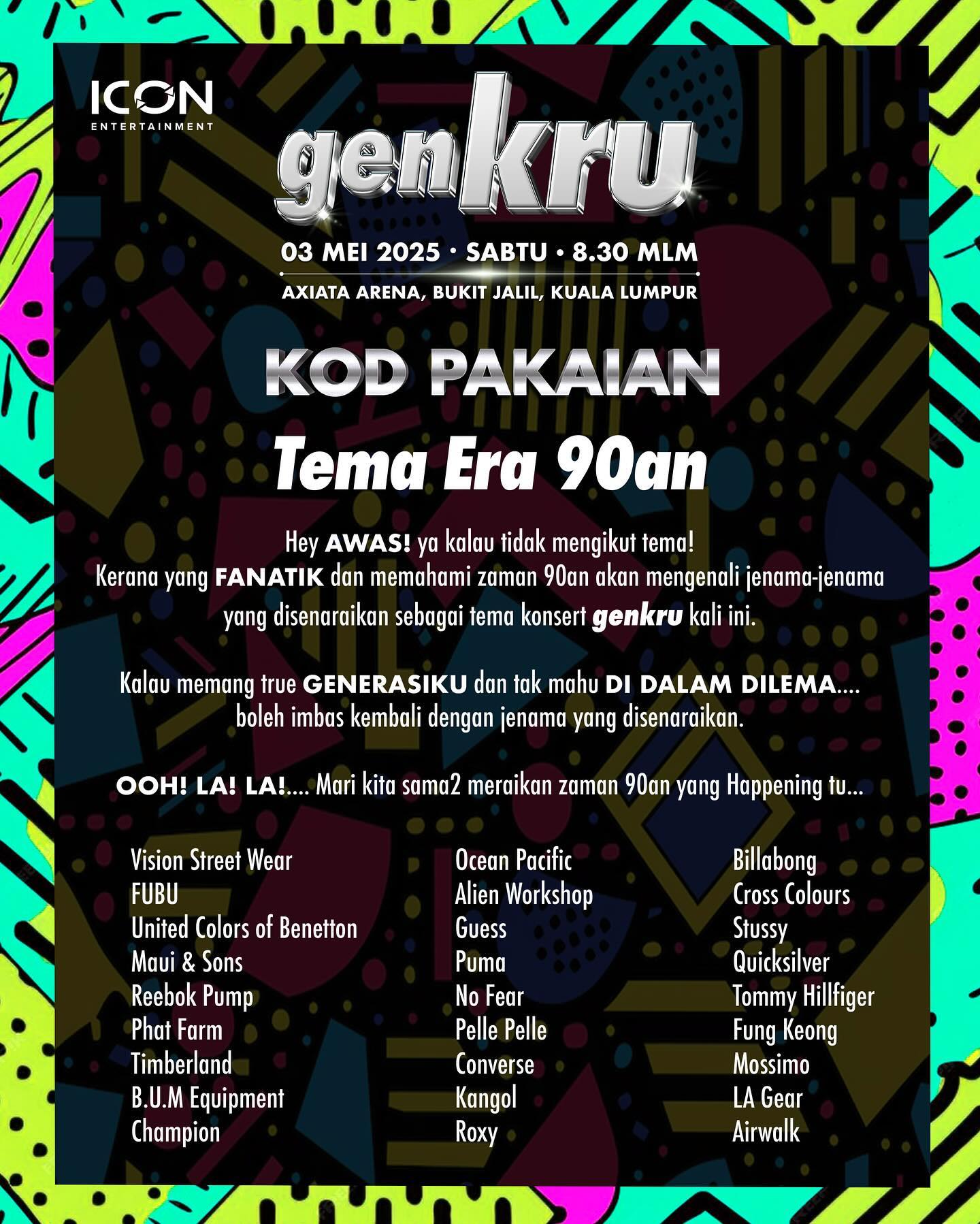 GENKRU: KRU Bakal Gegar Axiata Arena, 3 Mei 2025 | mDaily