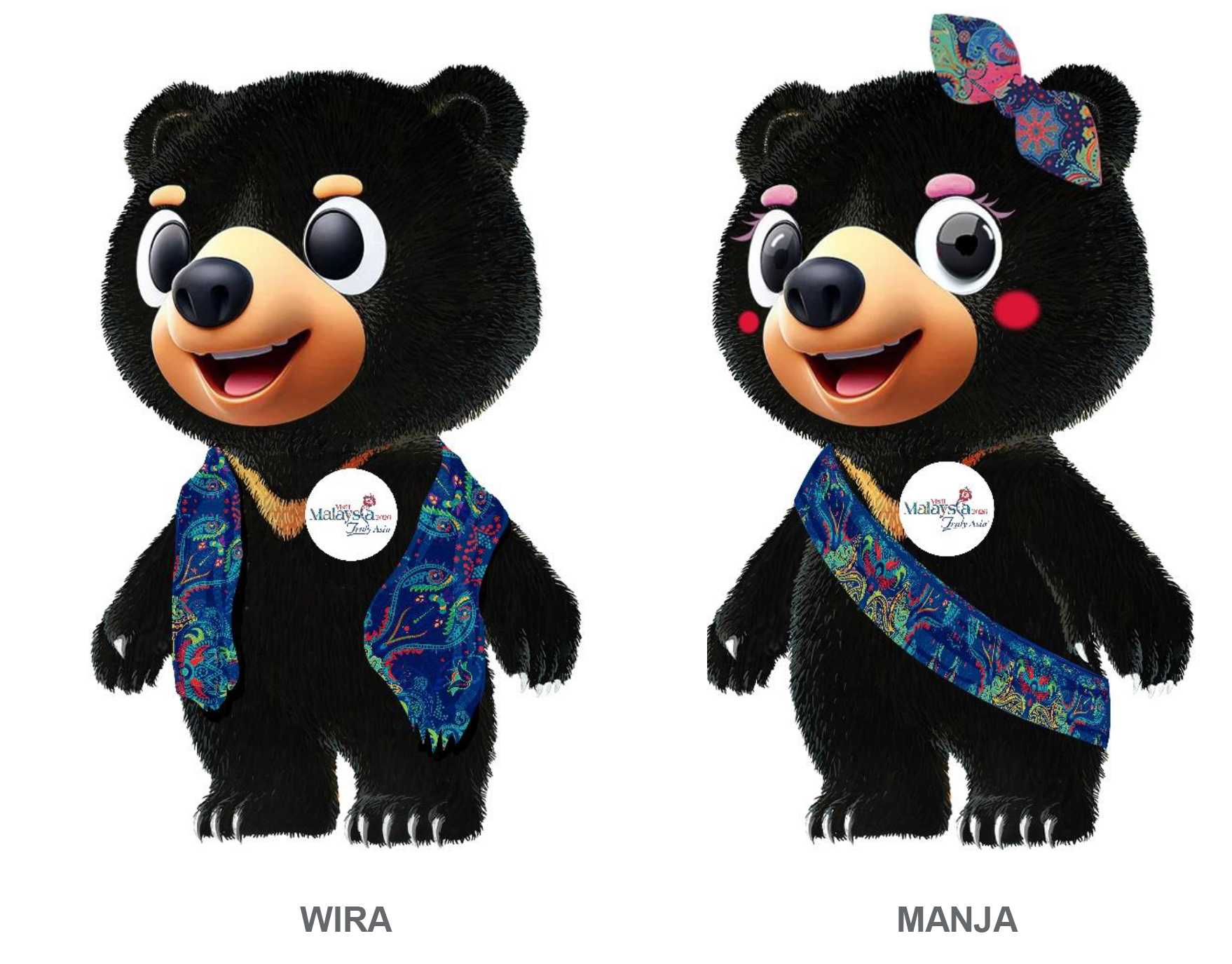 Kempen Visit Malaysia 2026 Perkenal Wira dan Manja, Beruang Matahari ...